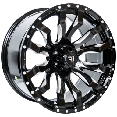 Paquete de 4 Rines 20X10 6-114.3 R1 SPORT Mod: QC1500 ET0 CB83 BLACK ...
