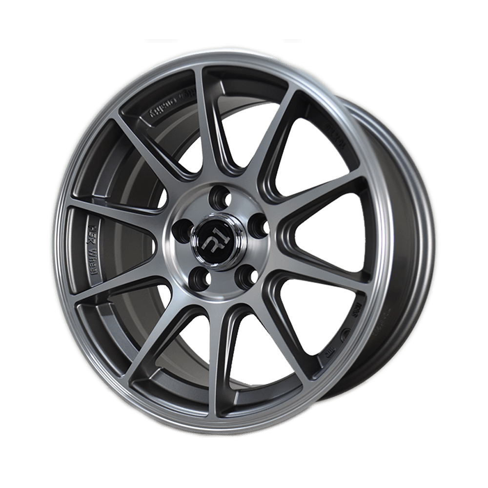 Paquete de 4 Rines 15X7 5-100 R1 SPORT Mod: 256 ET30 CB73.1 MATTE GUN ...